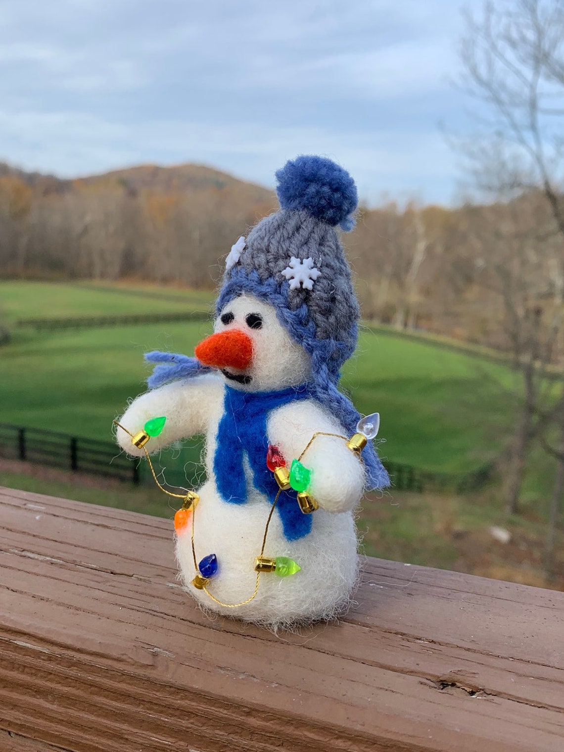 Snowden the Snowman With Christmas Lights - Etsy