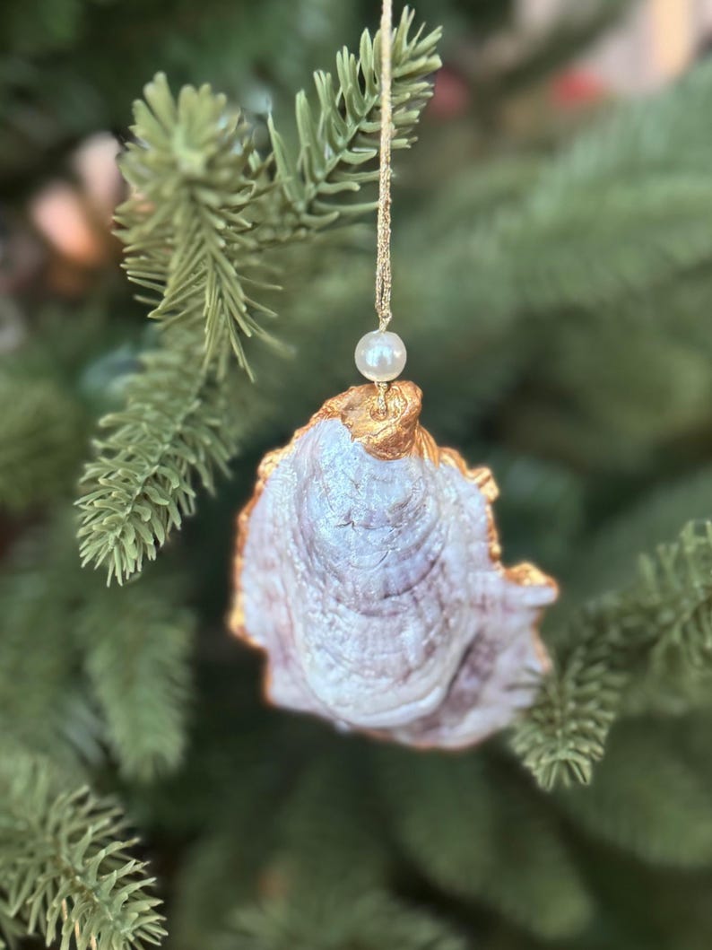NC Lighthouses - Gilded Oyster Shell Ornament - Bodie, Hatteras ...