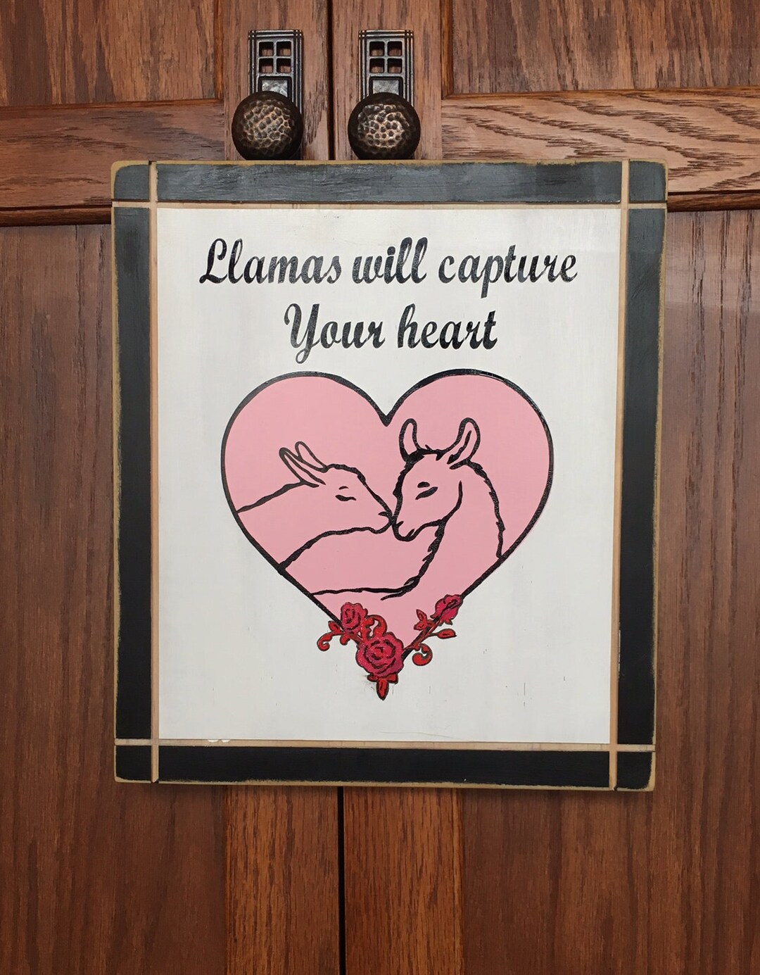 Llamas Will Capture Your Heart Rustic Wood Sign With Vinyl - Etsy