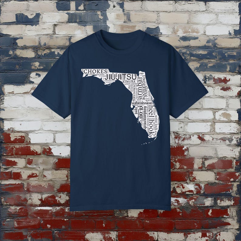 Florida Jiujitsu Abc's Pre-shrunk T-shirt, BJJ Fans, Martial Arts Gift ...