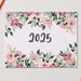 Floral 2025 Printable Calendar, Watercolor Flower Monthly Planner - Etsy