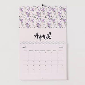 Floral 2025 Printable Calendar, Watercolor Flower Monthly Planner - Etsy
