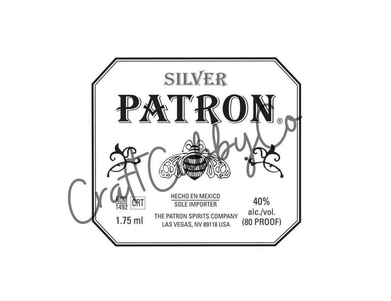Patron Silver PNG Patron Tequila - Etsy