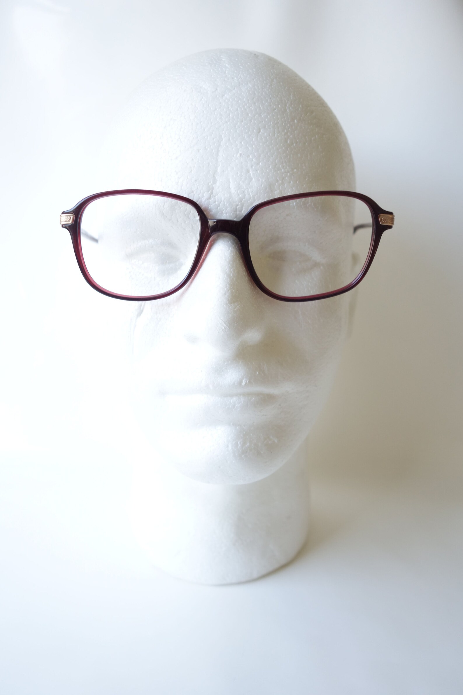 Mens Red Boxy Eyeglass Frames Mens 1980s Burgundy and Gold | Etsy