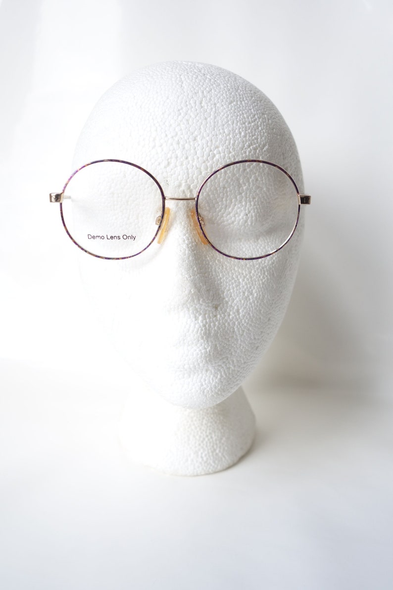 Purple Wire Rim Round Eyeglasses 1970s Womens Round Wire Etsy