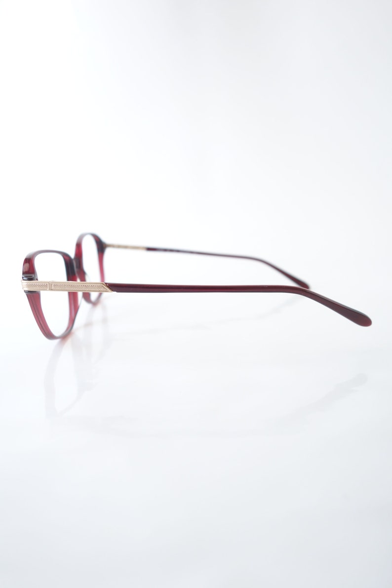 Mens Red Boxy Eyeglass Frames Mens 1980s Burgundy and Gold | Etsy