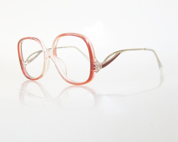 1980s Kids Eyeglasses Vintage Optical Frames Light Cranberry Red Clear ...