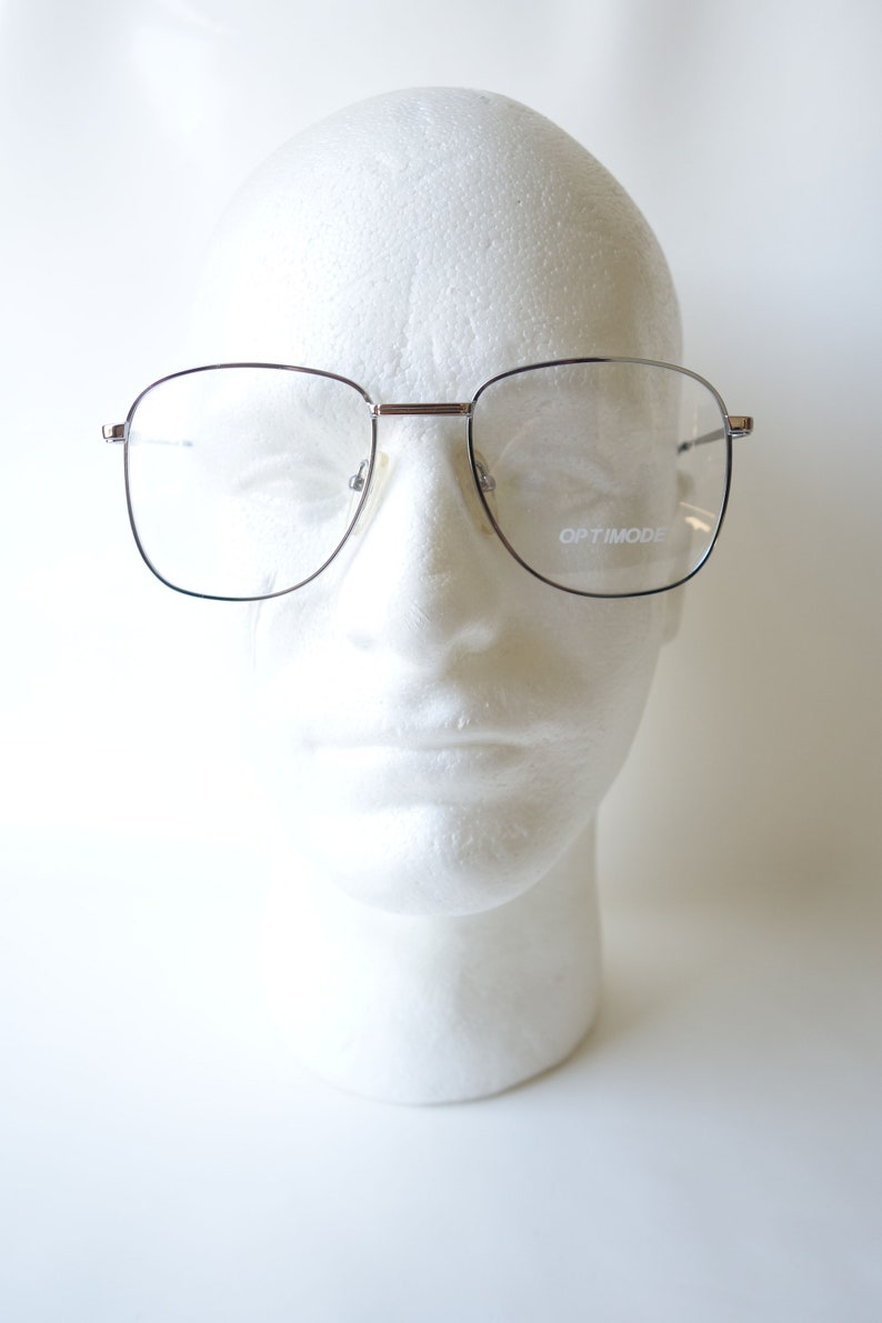 Mens Wire Frame Vintage Eyeglasses 1980s Oversized Silver | Etsy