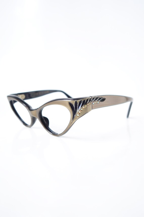 Vintage 50s Pointy Cat Eye Glasses Sunglasses Eyeglasses France Frame