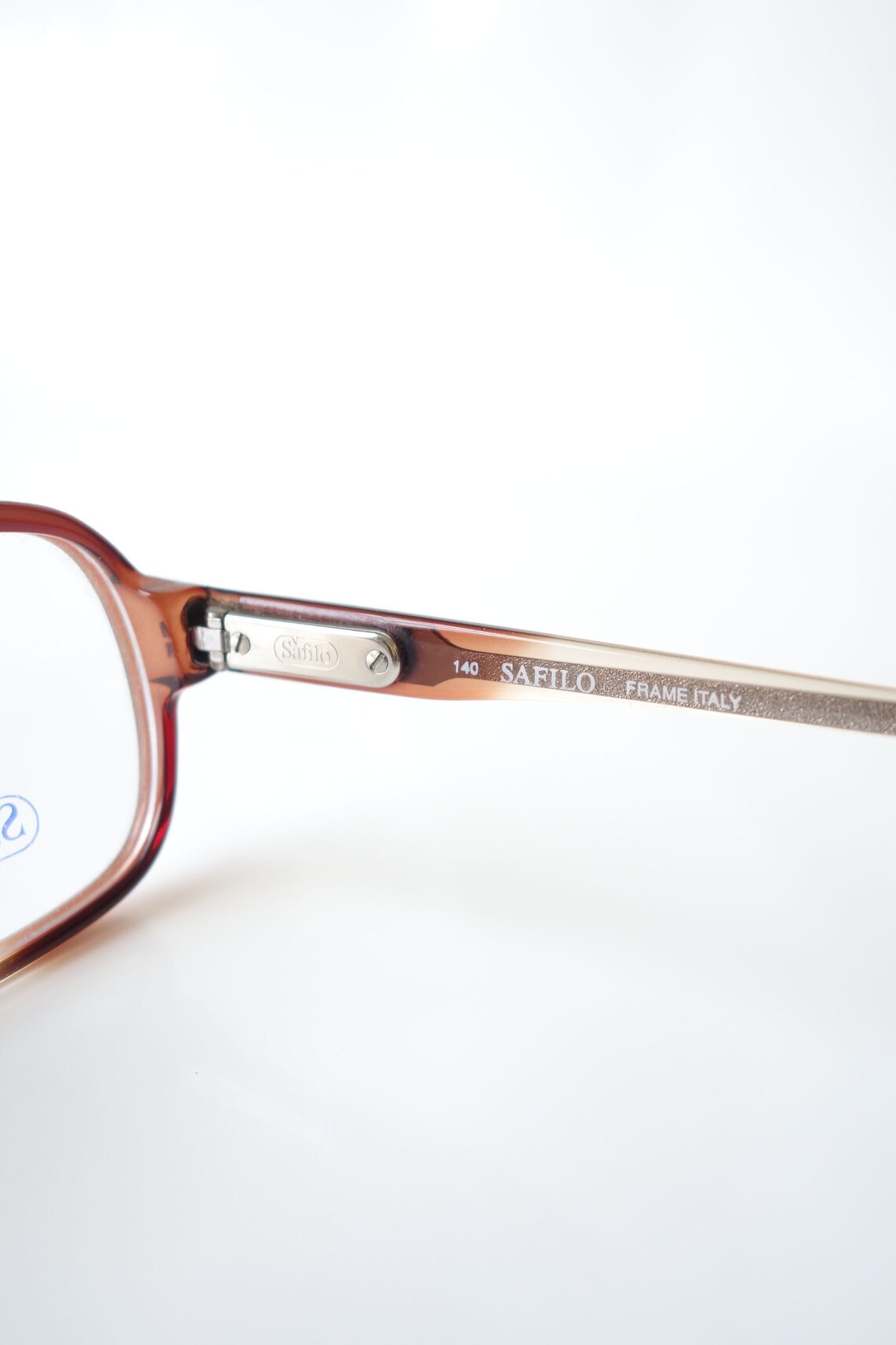 1980s Italian Womens Deadstock Boxy Eyeglasses Brown Clear | Etsy