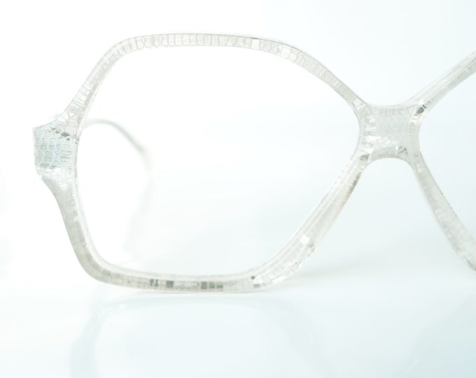 1960s Clear Lace French Eyeglasses Crystal Clear Vintage Jacques ...