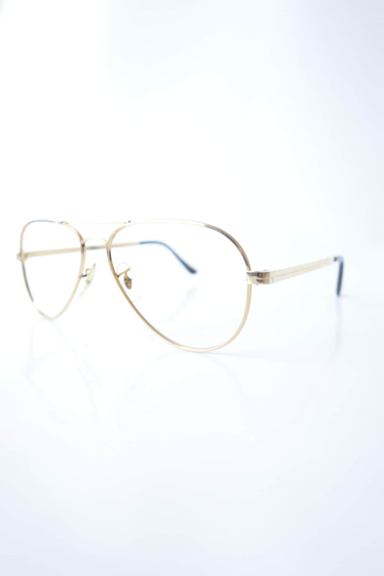 Mens Gold Aviator Eyeglass Frames Mens Wire Rim Golden | Etsy