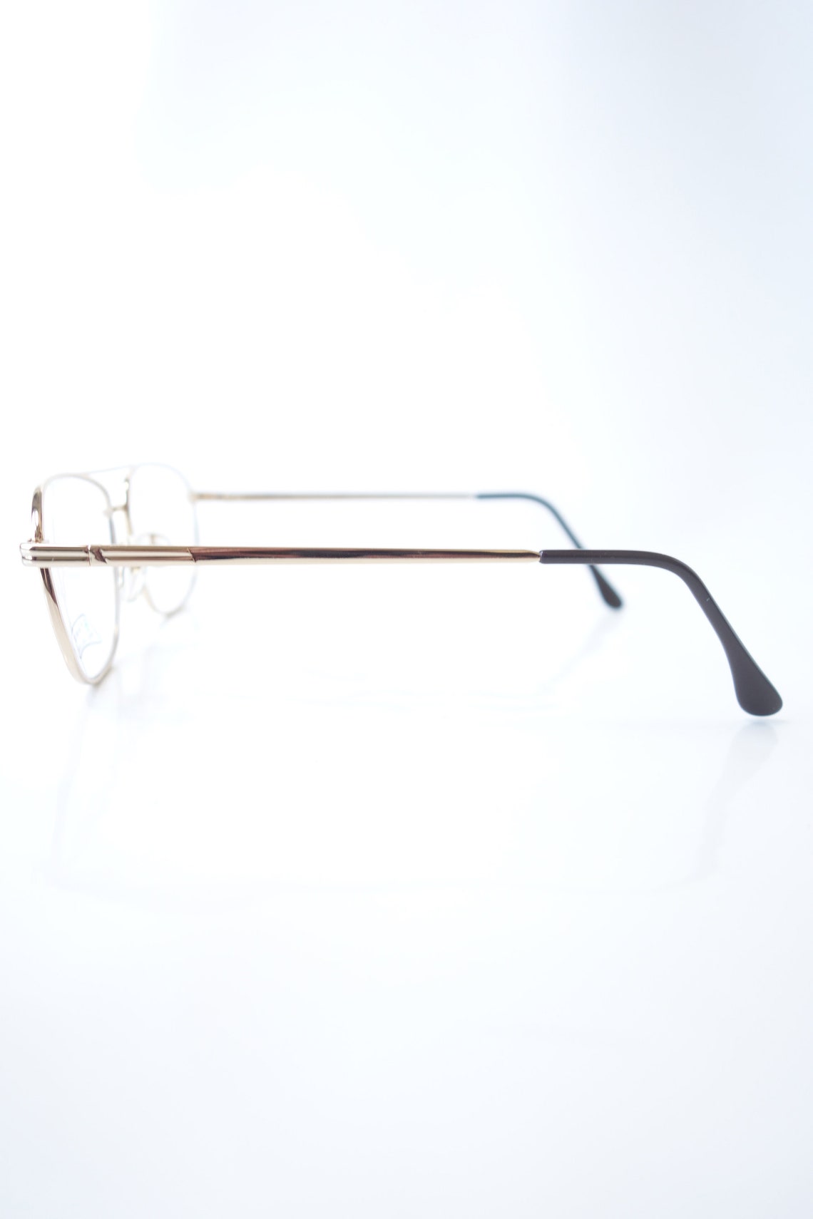 Gold Wire Rim Aviator Eyeglass Frames 1970s Deadstock Glossy | Etsy