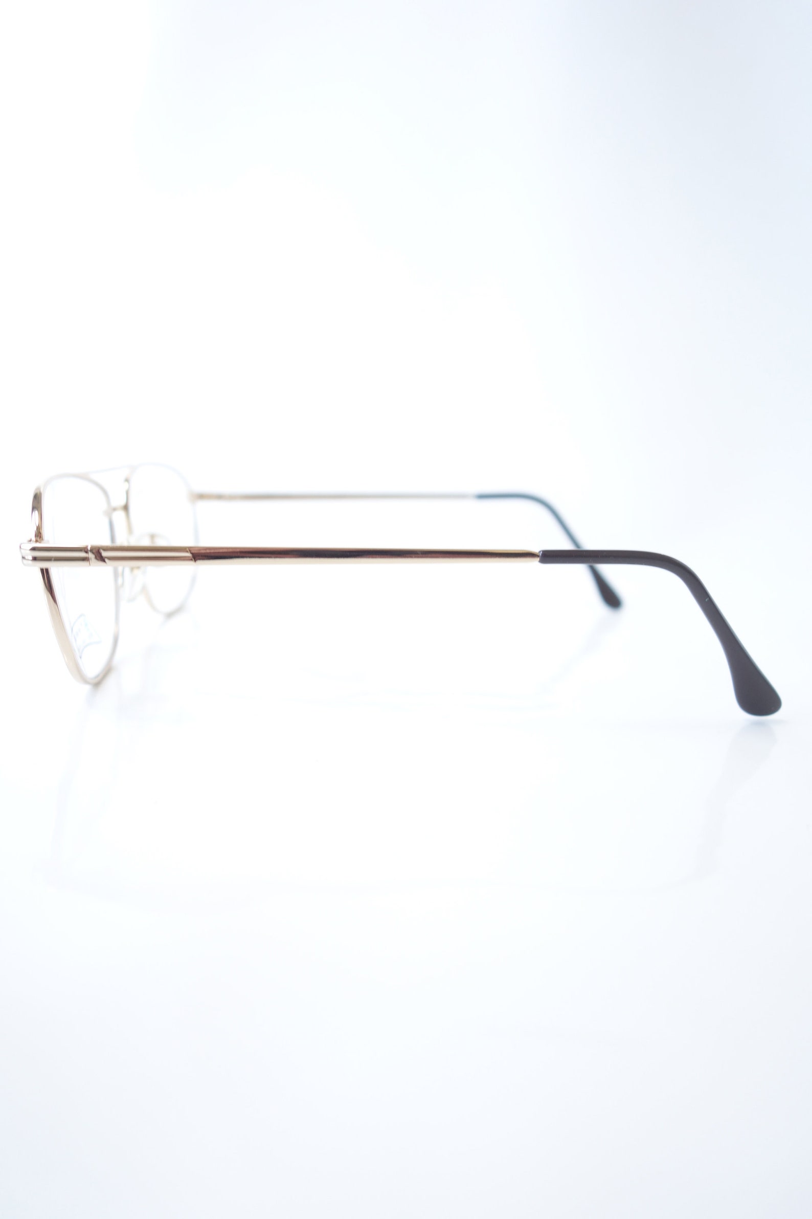 Gold Wire Rim Aviator Eyeglass Frames 1970s Deadstock Glossy | Etsy