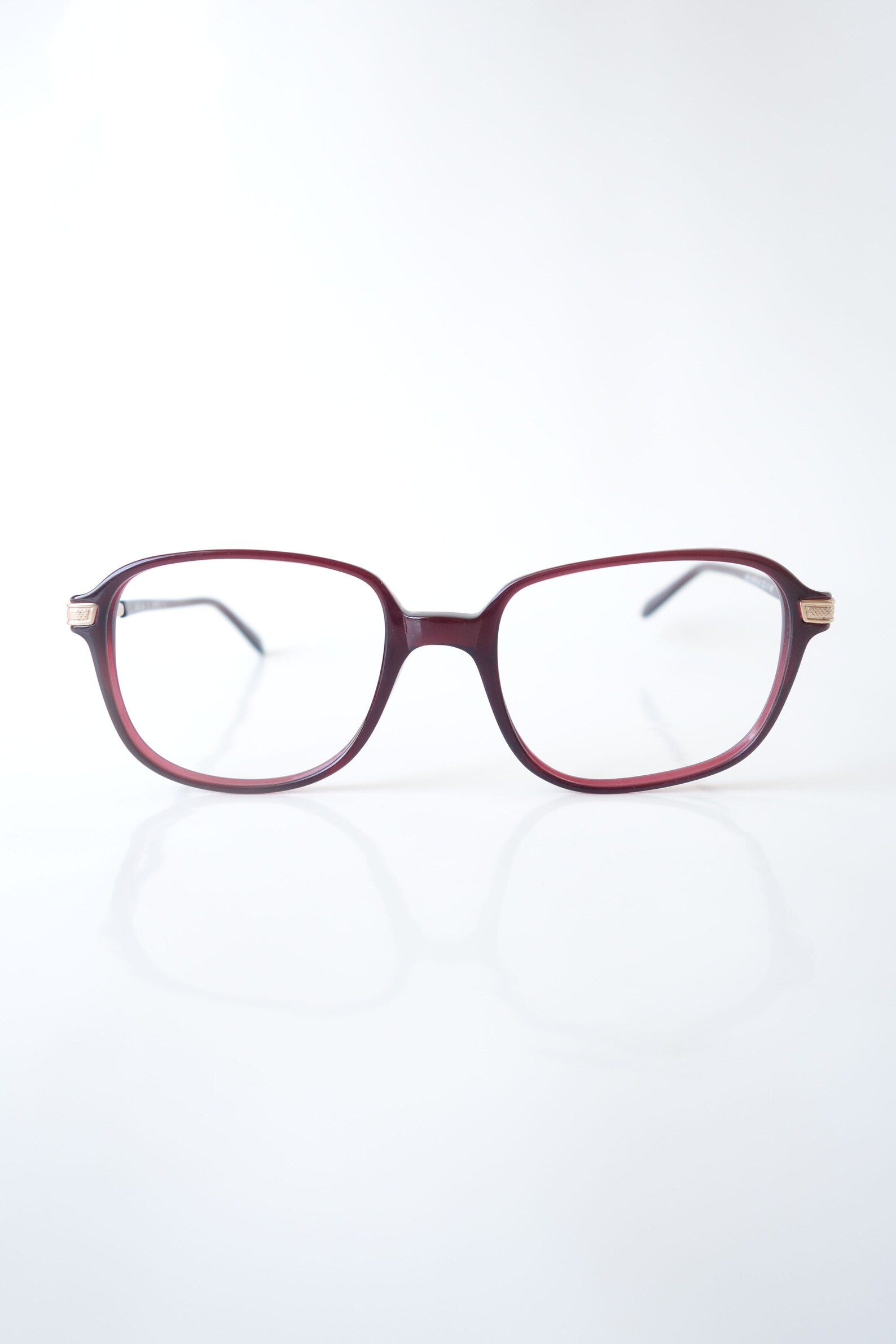 Mens Red Boxy Eyeglass Frames Mens 1980s Burgundy and Gold | Etsy