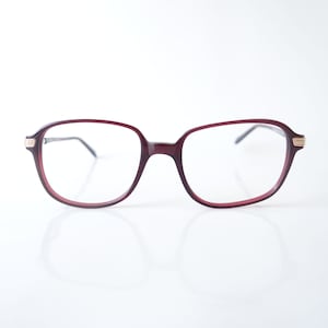 Mens Red Boxy Eyeglass Frames Mens 1980s Burgundy and Gold - Etsy