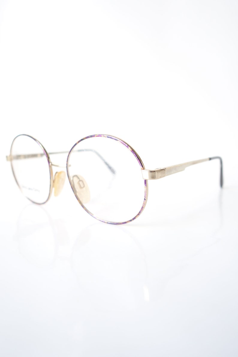 Purple Wire Rim Round Eyeglasses 1970s Womens Round Wire Etsy