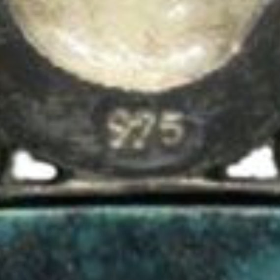 Sterling Silver Stacked Turquoise/MOP Pendant - Gem