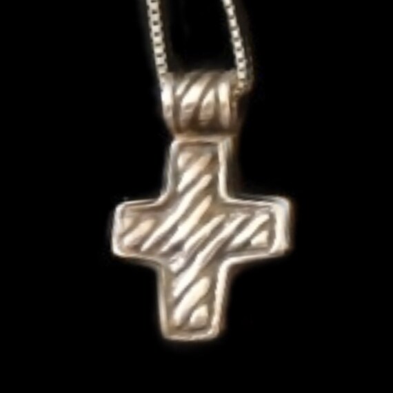 Sterling Silver Greek Cross Pendant Diagonal Rib Cross 11g | Etsy