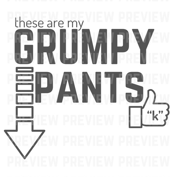Grumpy Pants - Etsy