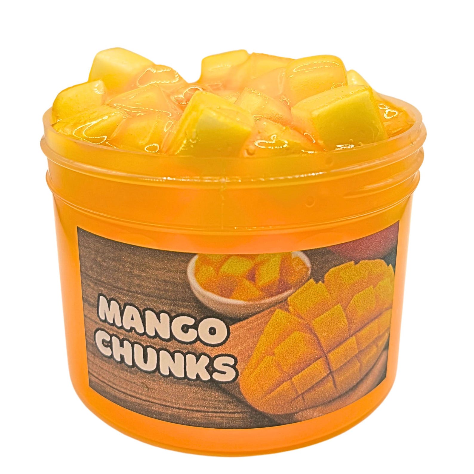 Mango Chunks Slime, Scented, Homemade Clear Jelly Cube Slime, Neutral ...