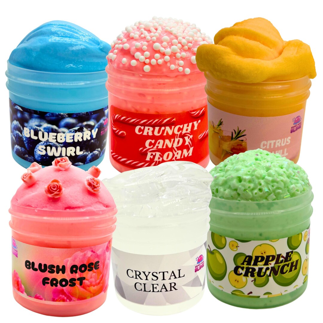 6-pack Textured Slime Bundle | Includes: Glossy/butter Slime, Cloud ...