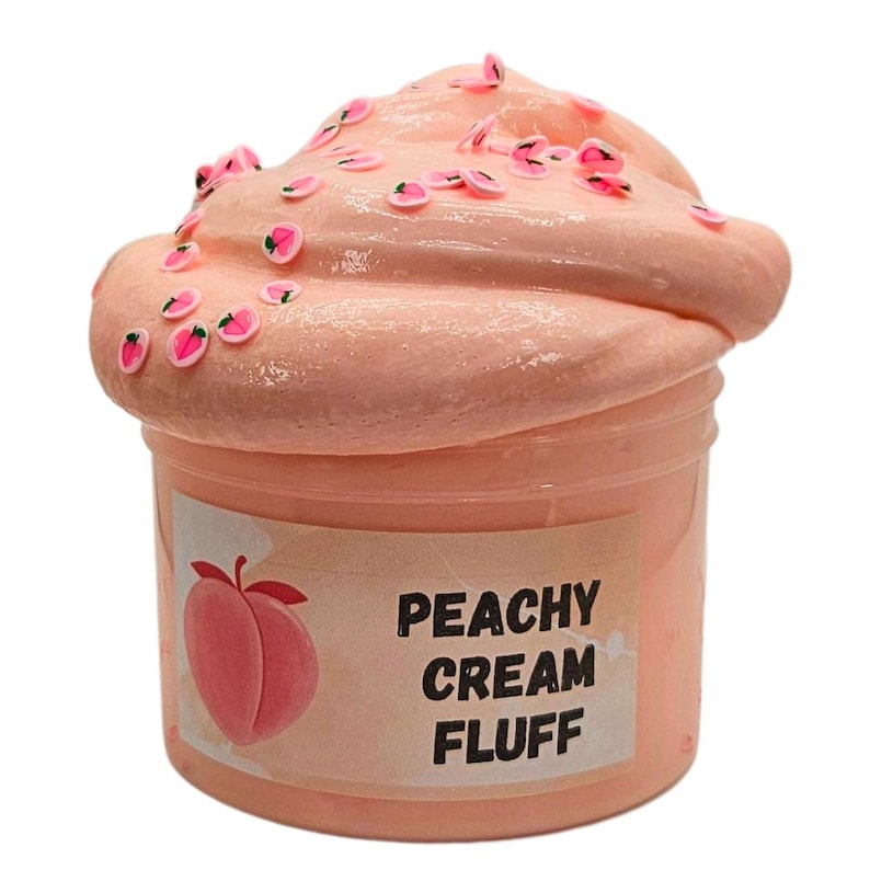 Glossy Butter Slime - Peachy Cream Fluff 8oz, 4oz & 2oz | Scented Slime ...