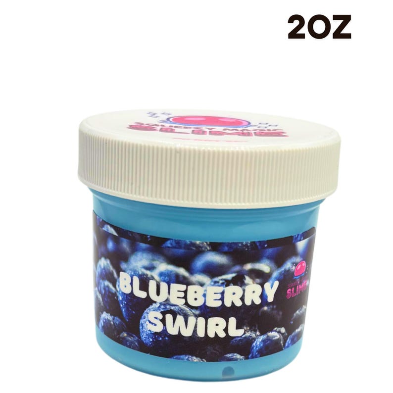 Blueberry Swirl Slime—homemade Glossy Butter Texture | 8oz & 2oz ...