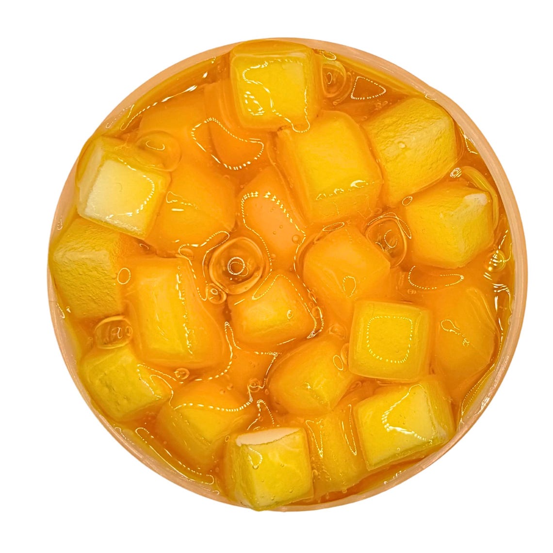 Mango Chunks Slime, Scented, Homemade Clear Jelly Cube Slime, Neutral ...