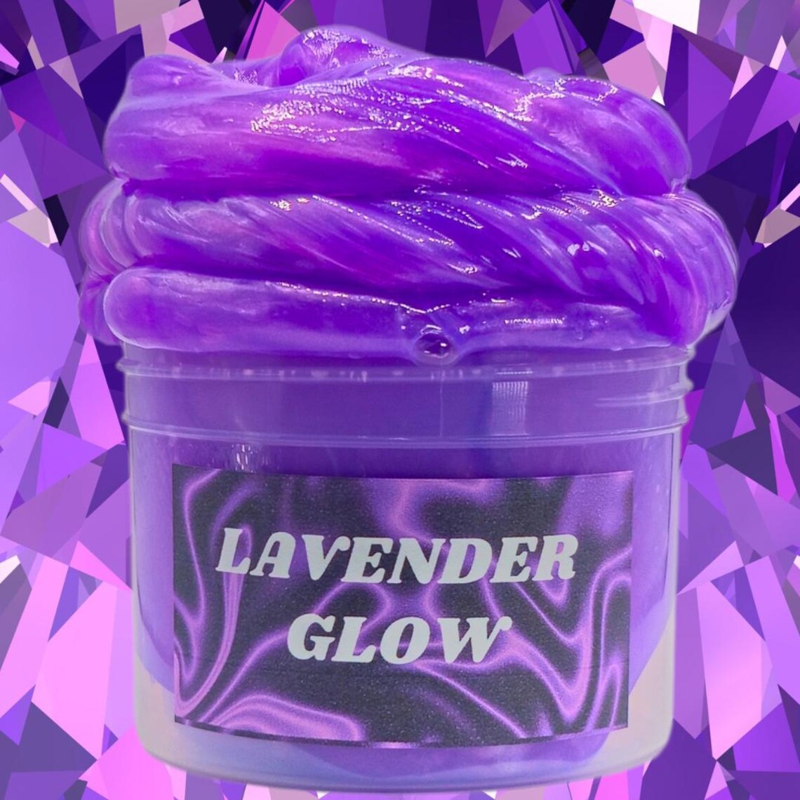 8oz Lavender Glow Slime, Lavender-scented Slime, Homemade Metallic ...