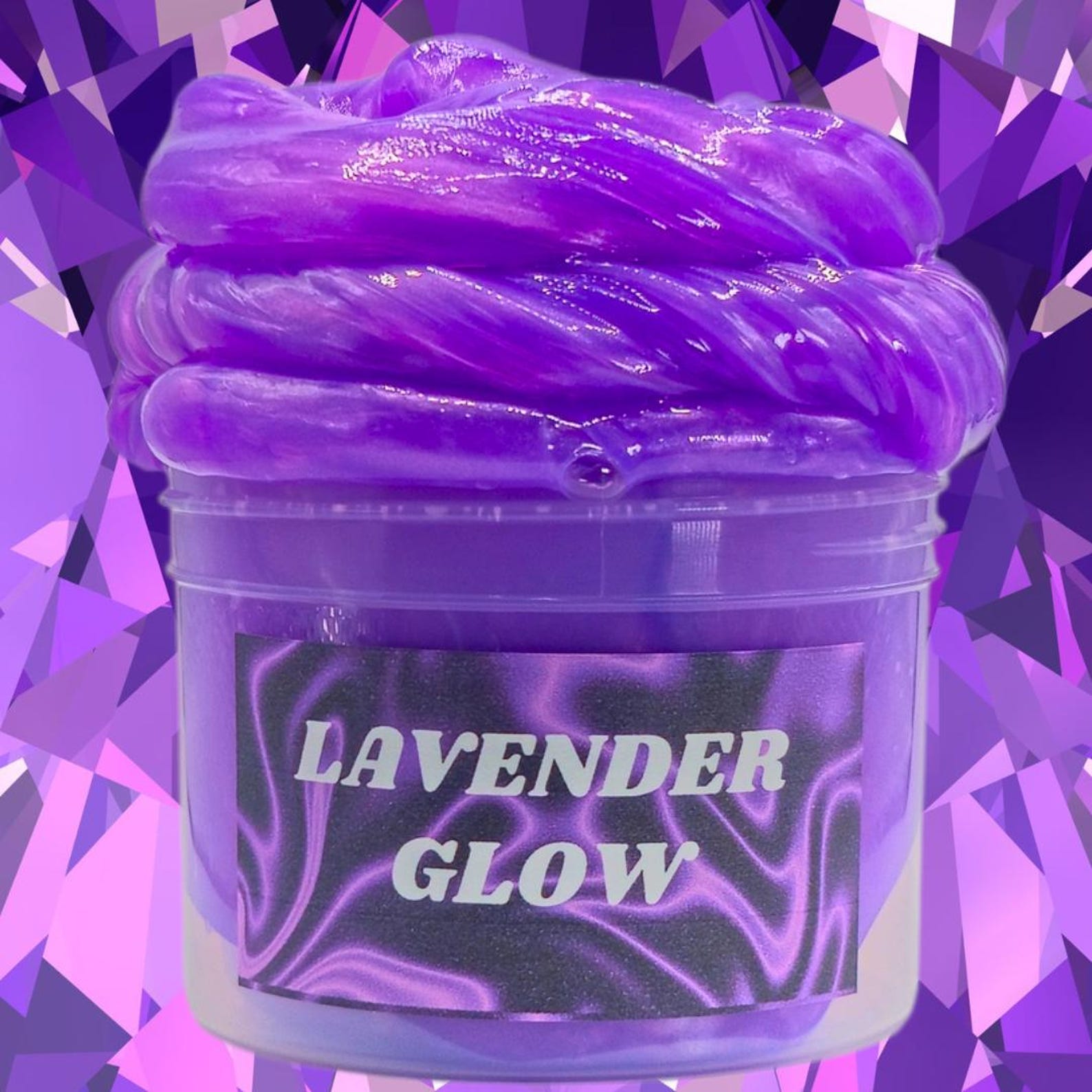 Lavender Glow Slime, Lavender-scented Slime, Homemade Metallic Slime ...