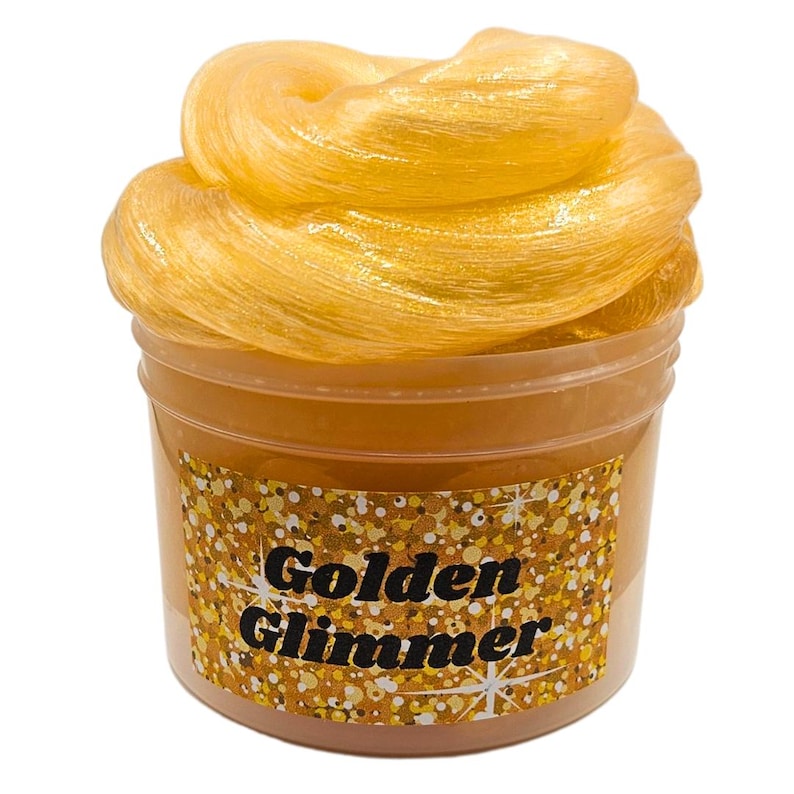 Golden Glimmer Slime, Unscented Slime, Homemade Metallic Slime, Neutral ...
