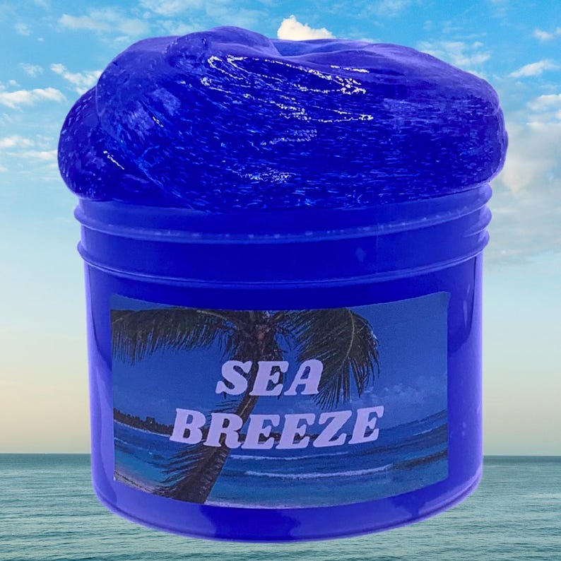 Sea Breeze Slime, Sea Breeze Scented Slime, Homemade Clear Blue Slime ...