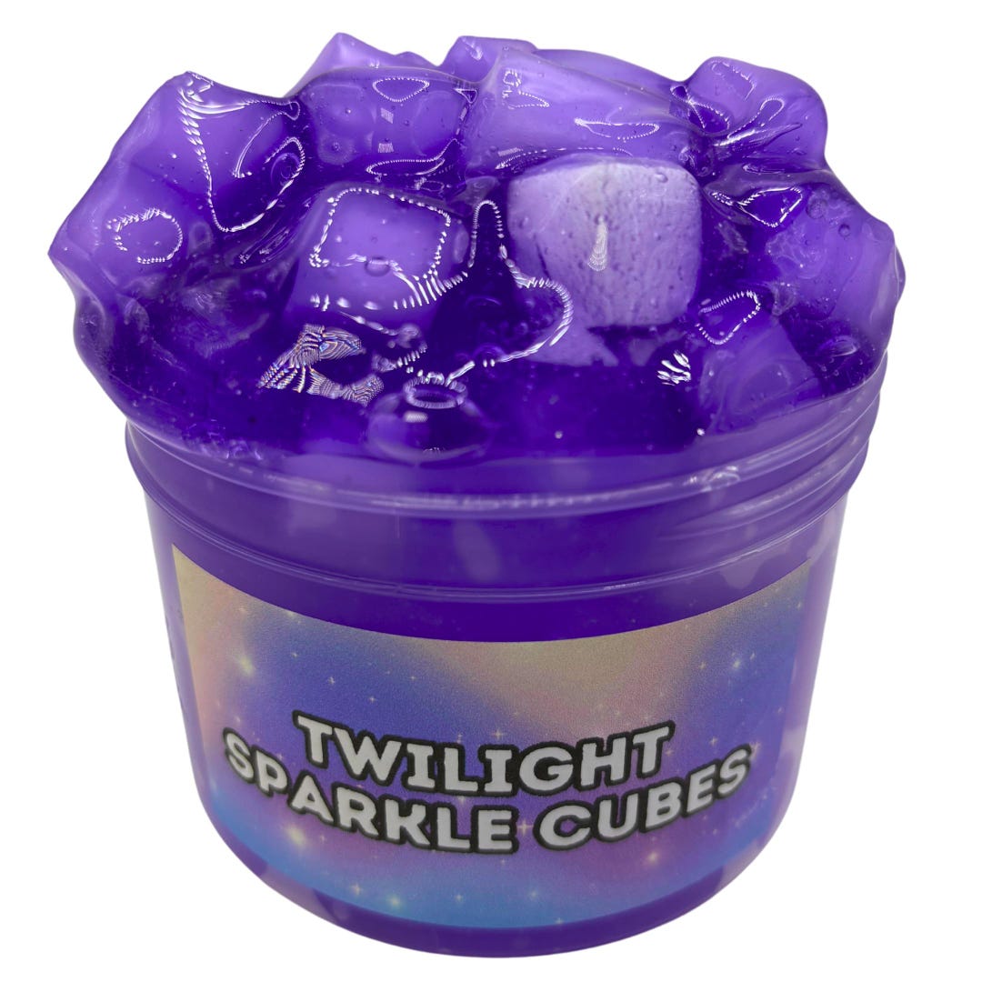 Twilight Sparkle Cubes, Unscented, Homemade Clear Jelly Cube Slime ...
