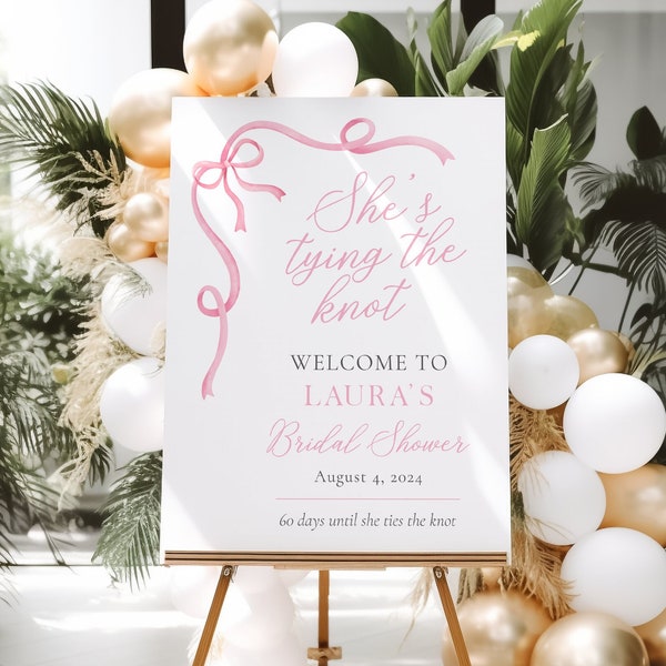 Coquette Party Welcome Sign - Etsy