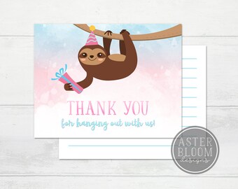Thank You Sloth Card - Etsy UK