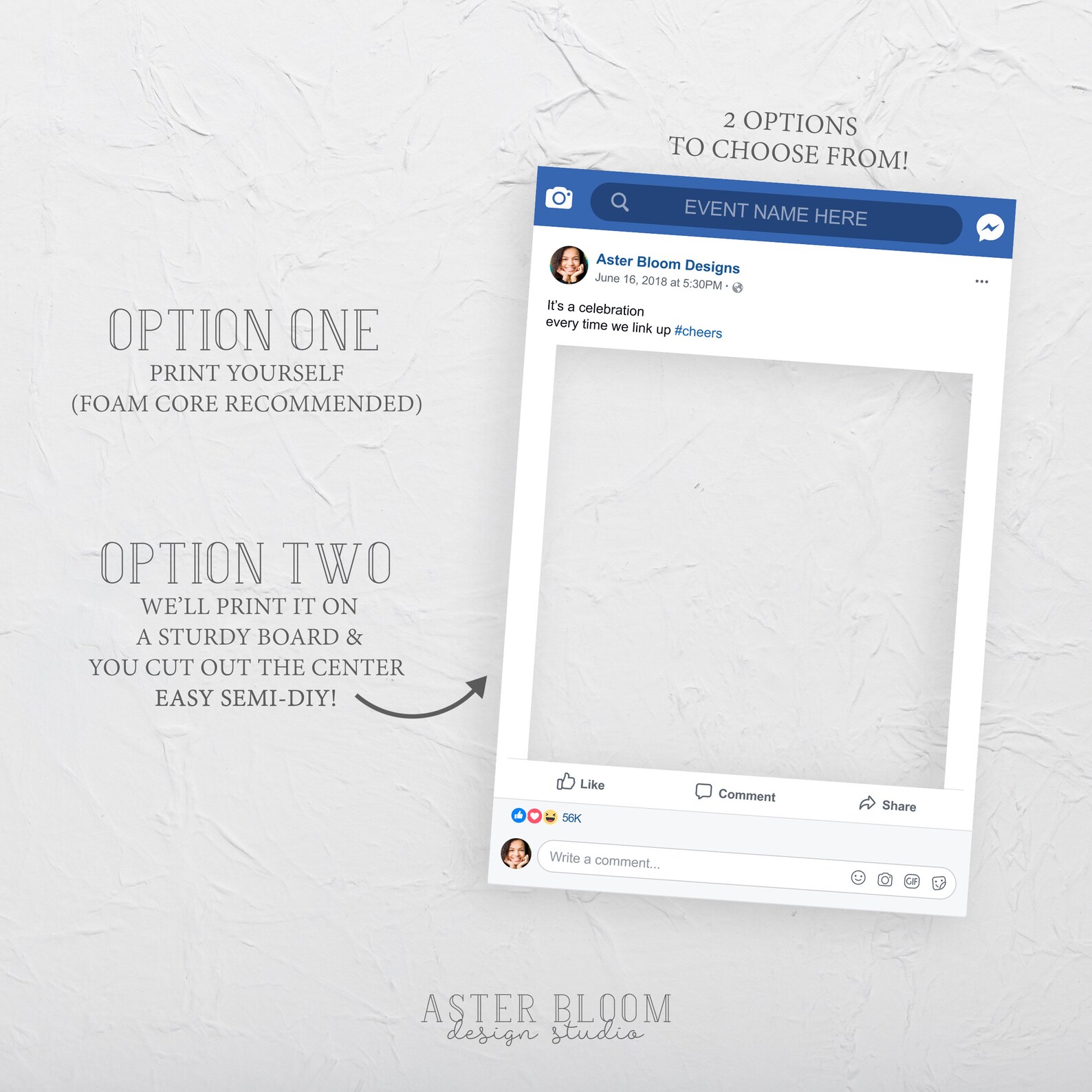 Facebook Frame Digital Photobooth Frame Facebook Photo - Etsy