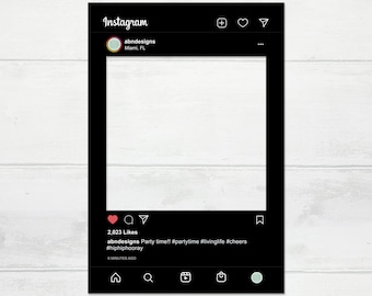 Instagram Frame, Social Media Prop, Photo Booth Frame, Instagram Prop ...