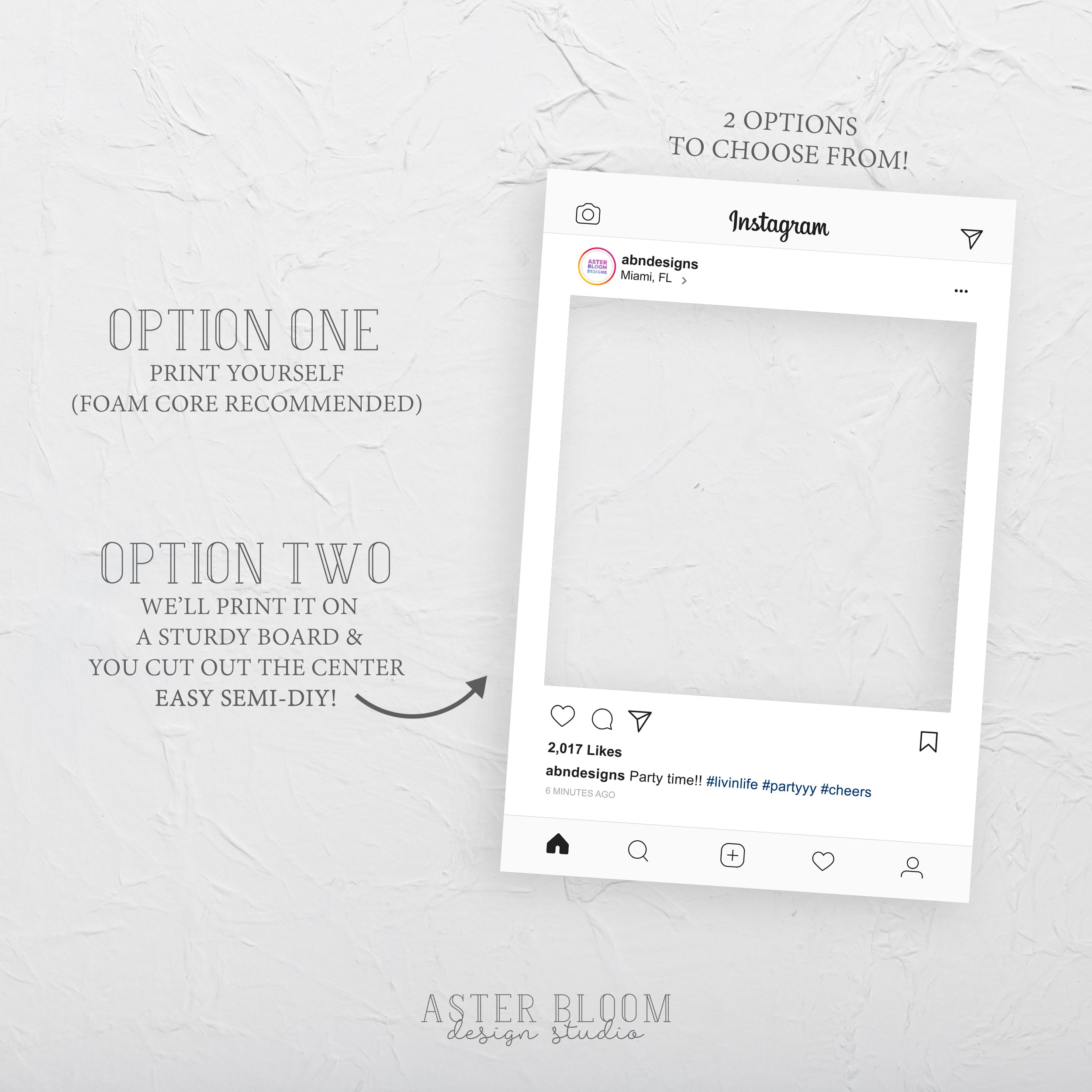 Instagram Frame Social Media Prop Photo booth Frame Instagram | Etsy