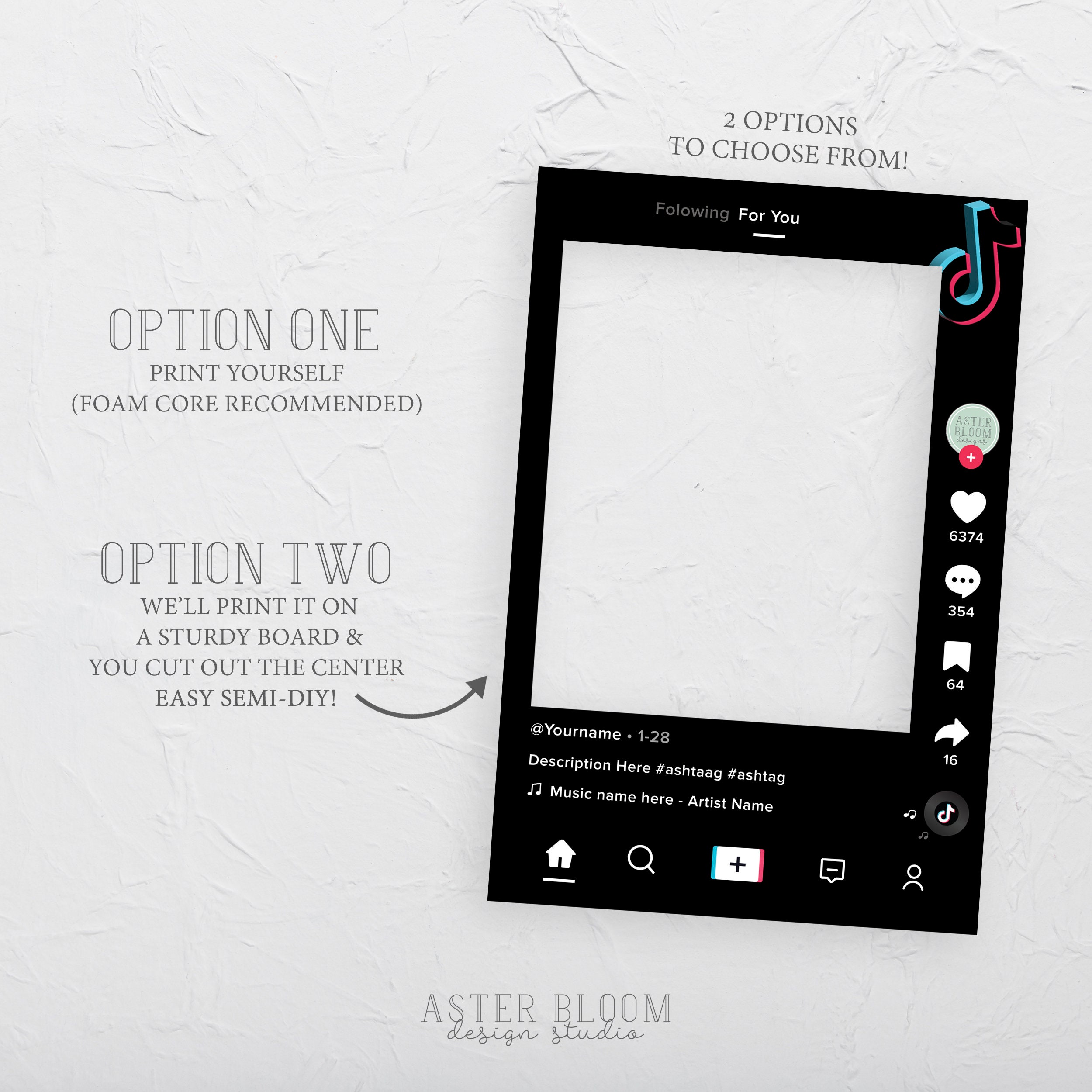Tiktok Frame, Social Media Prop, Photo Booth Frame Tik Tok Prop, Tiktok ...