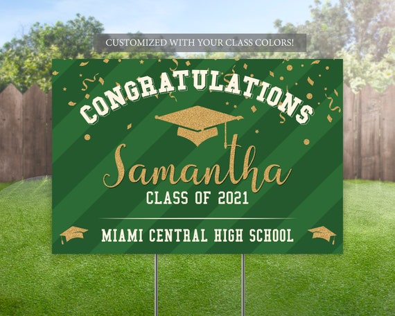 2021 Graduation Yard Sign Congrats Grad Lawn Sign Graduate Outdoor ...