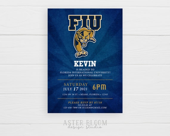 Graduation Invitations Trunk Party Invites Florida University | Etsy
