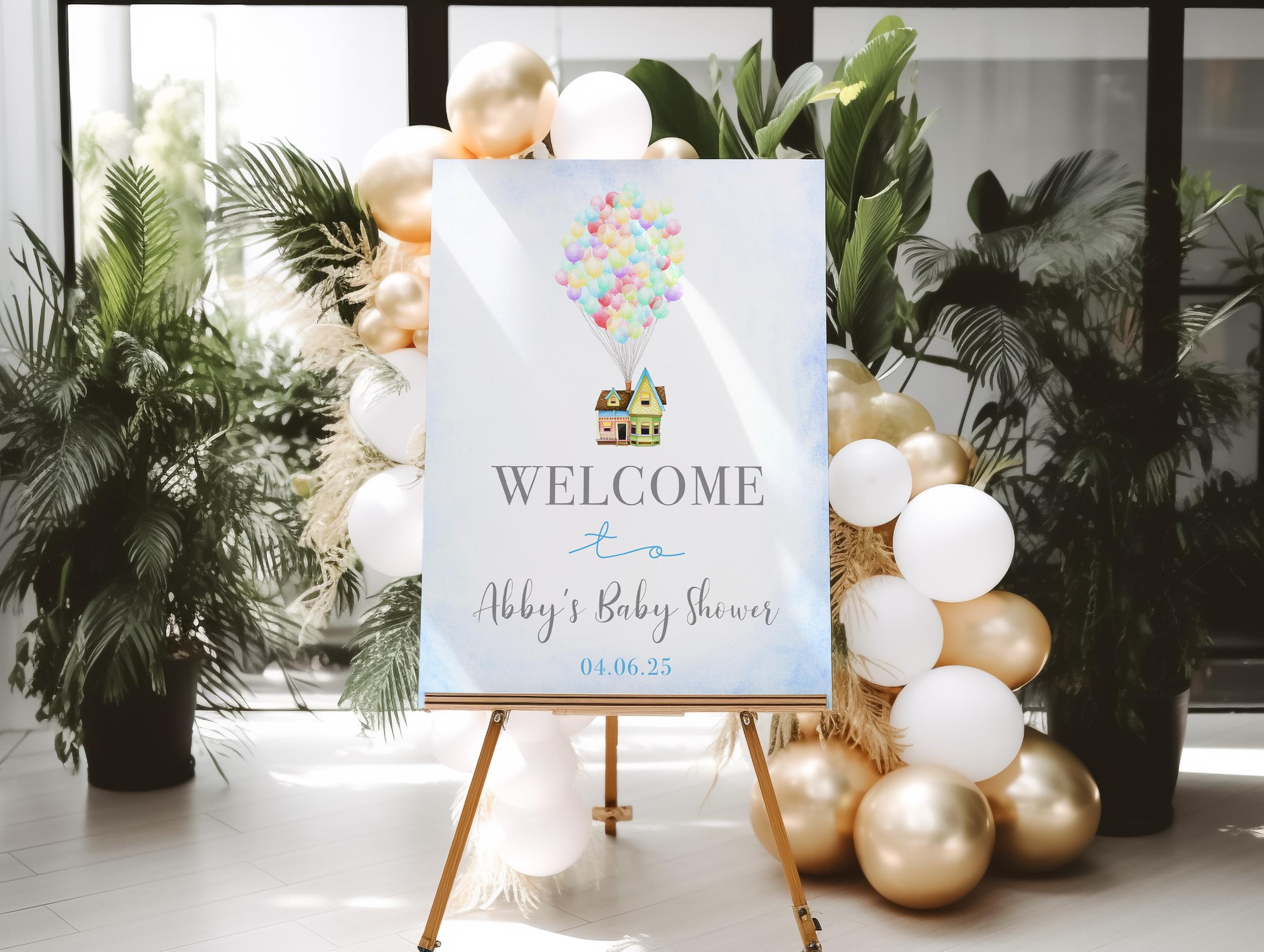 UP Theme Welcome Sign, UP Baby Shower Sign, up Movie Party Welcome Sign ...