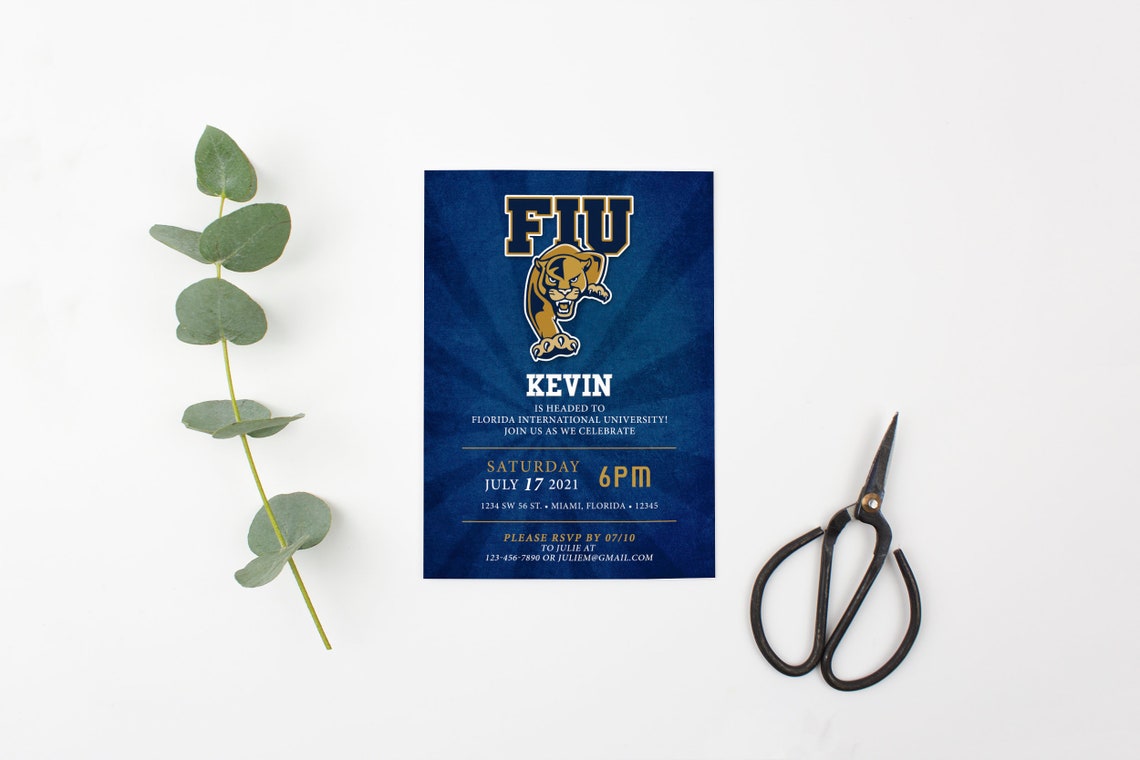 Graduation Invitations Trunk Party Invites Florida University | Etsy