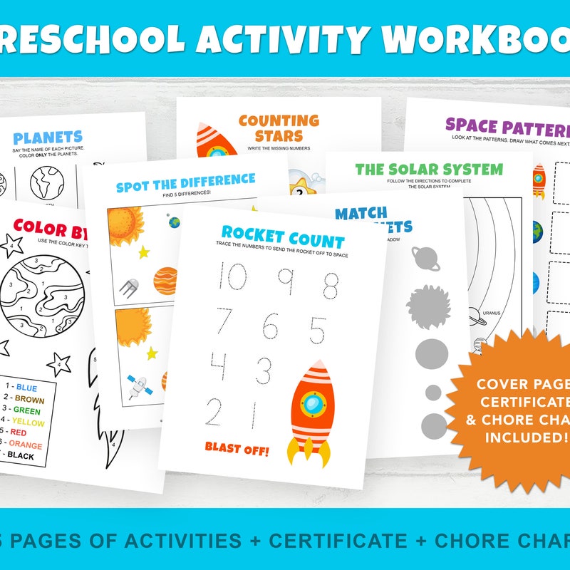 Preschool Workbook - Etsy