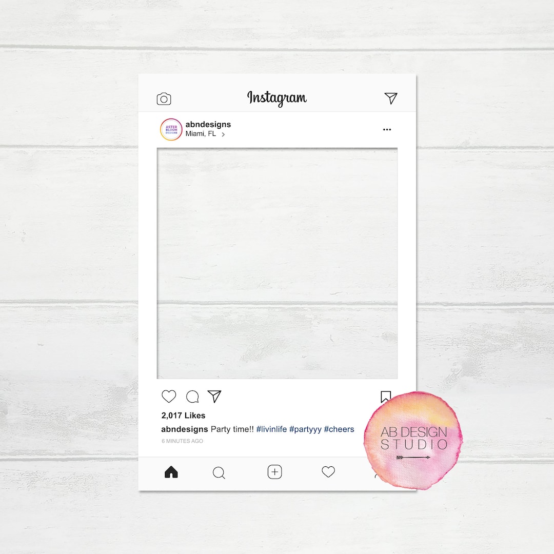 Instagram Frame - Photobooth Frame - Instagram Photo Prop - Instagram ...