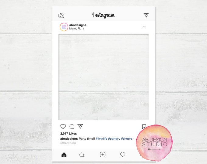Instagram Frame, Social Media Prop, Photo Booth Frame, Instagram Prop ...