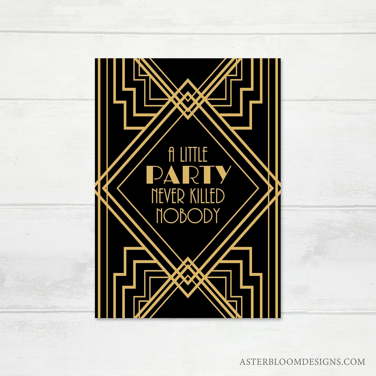 Art Deco Invitation Template Speakeasy Party Editable Invite - Etsy
