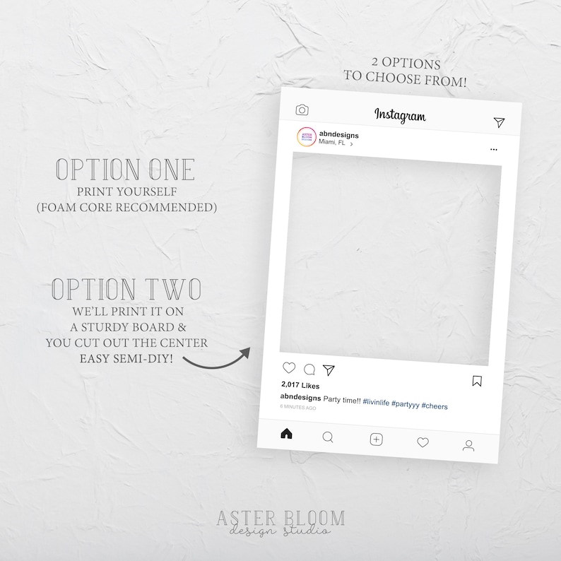 Instagram Frame Photobooth Frame Instagram Photo Prop - Etsy