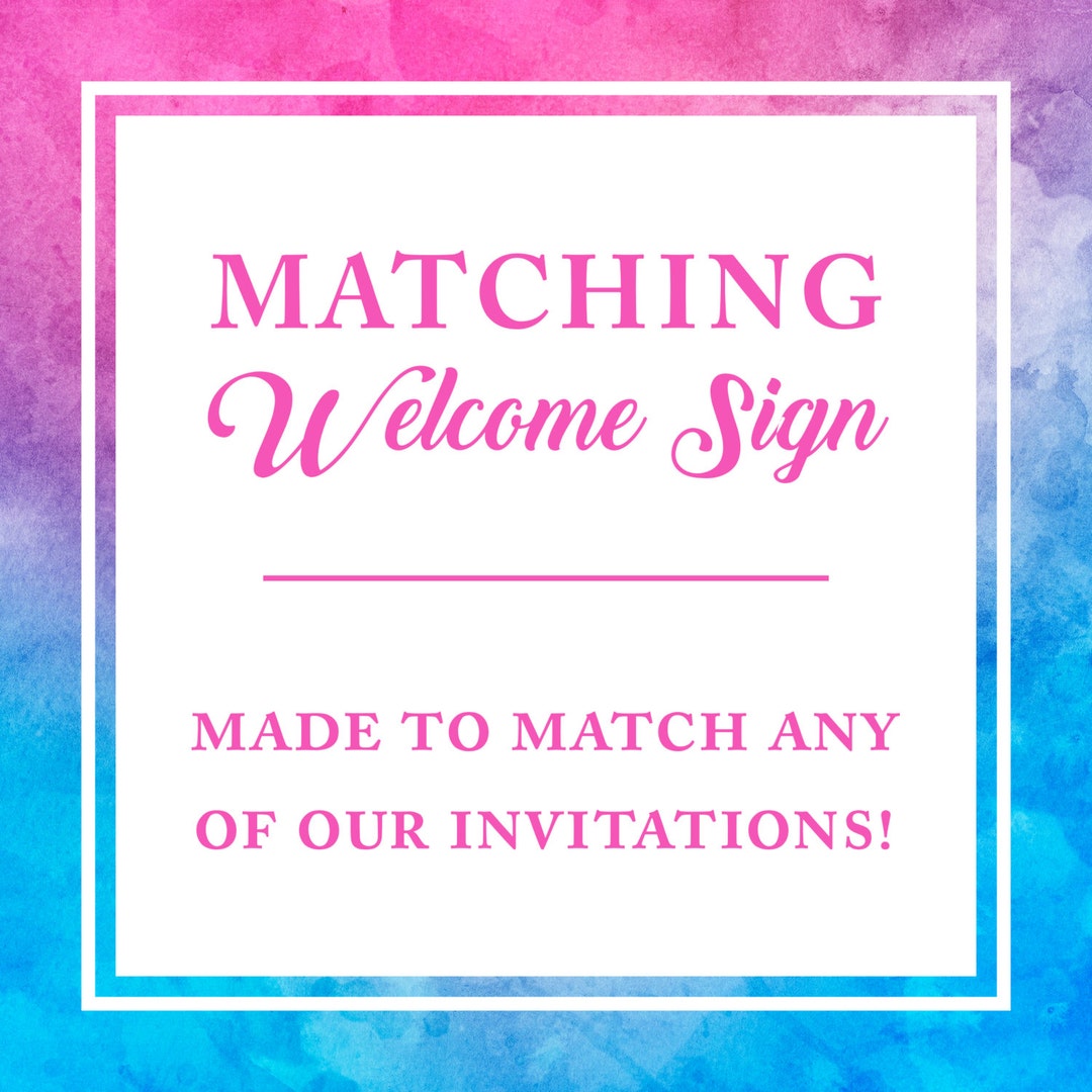 Made to Match Welcome Sign Birthday Party DIY Printable Sign - Etsy